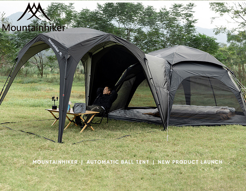 MOUNTAINHIKER Hexagonal Automatic Ball Tent Quick Open Camping Tent ...