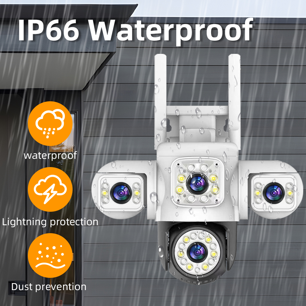 LLSEE YOOSEE three lens 12MP 6K monitor wireless WIFI outdoor camera ...