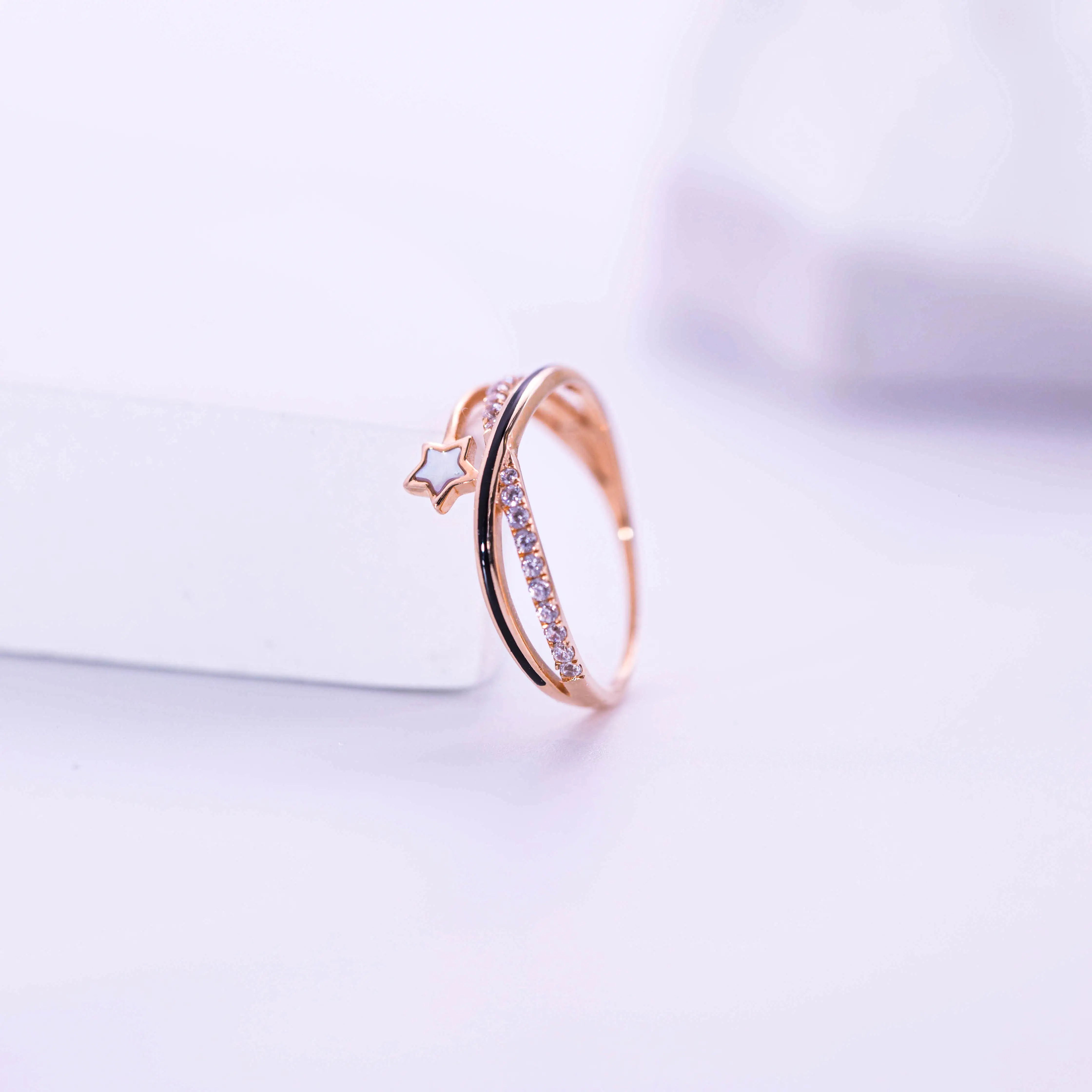 Niche Versatile Fashion Design Starlight Open Ring Female Simple Unique ...