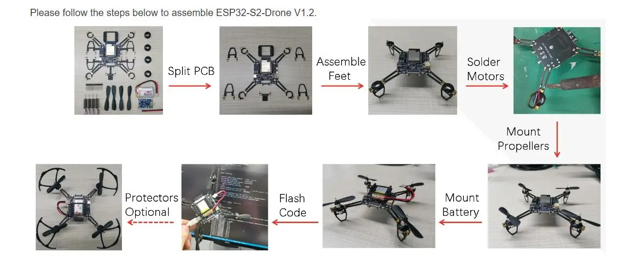 Mitoot ESP32S2 ESP32 Flight Control Open Source Quadcopter ESP-airplane RC airplane Model Wifi ...