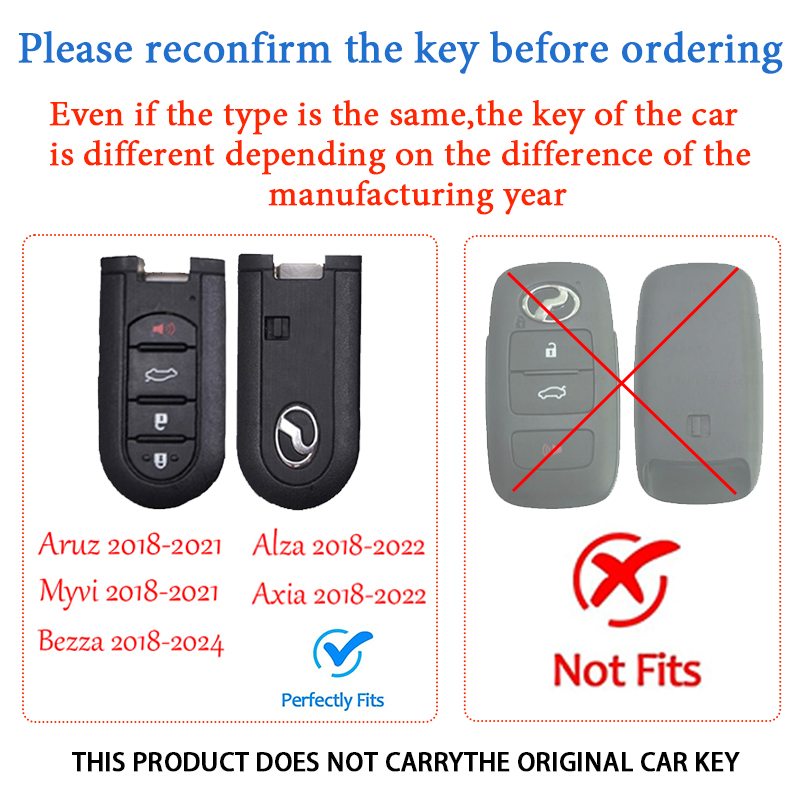 Perodua Bezza 2024 Alza Axia 2022 Myvi Aruz 2021 Genuine Leather Key ...