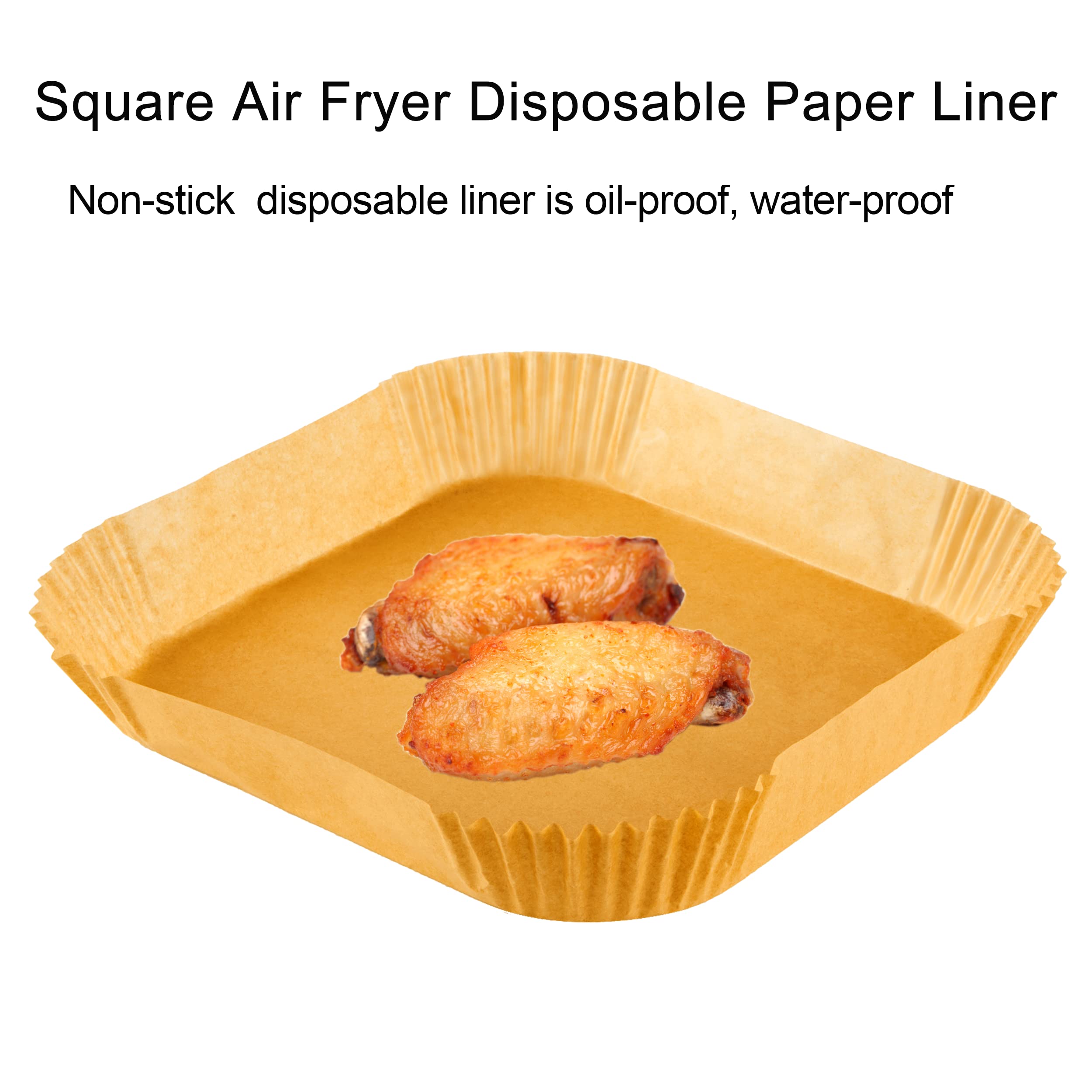 Square Air Fryer Oil Proof ParchmentDisposable Non-stick Basket Pan ...