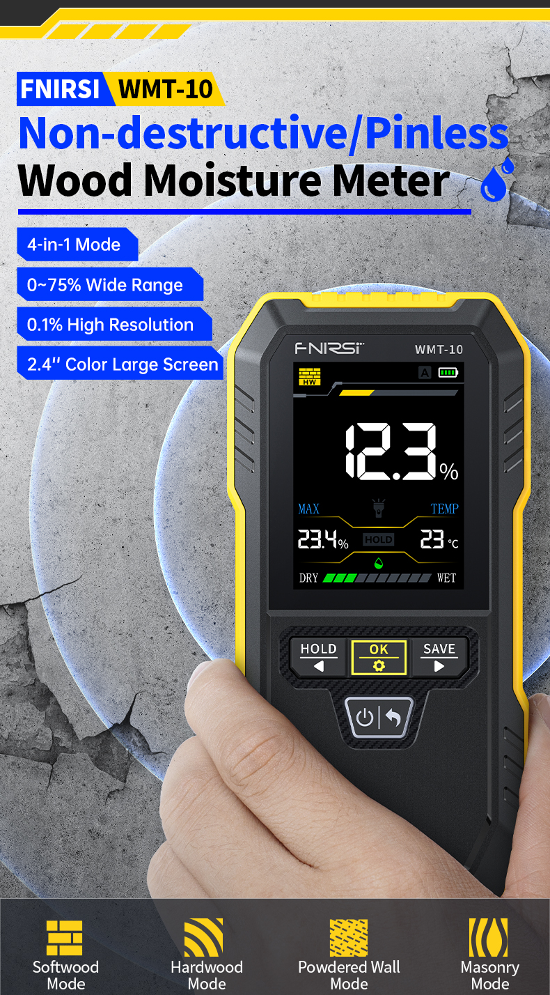 Moisture meter Wood board material moisture tester Wall wall cement ...