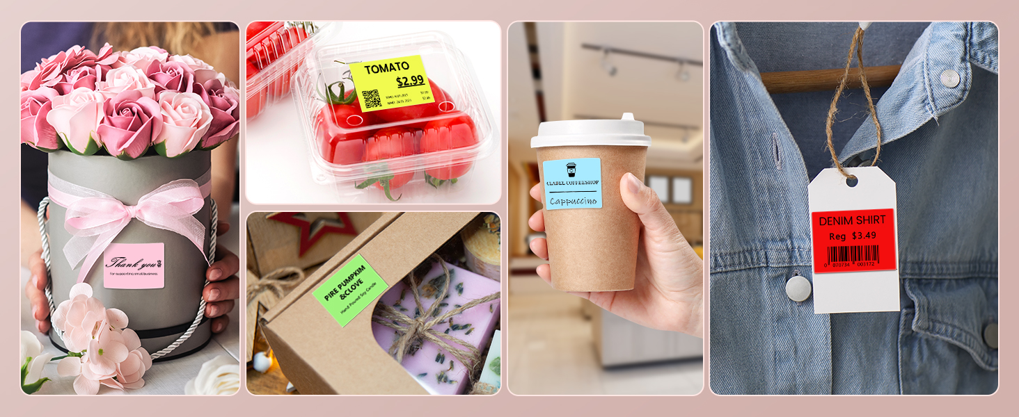 CLABEL 221B/220B/230B/320B Colorful Thermal Label Sticker, Sticker ...