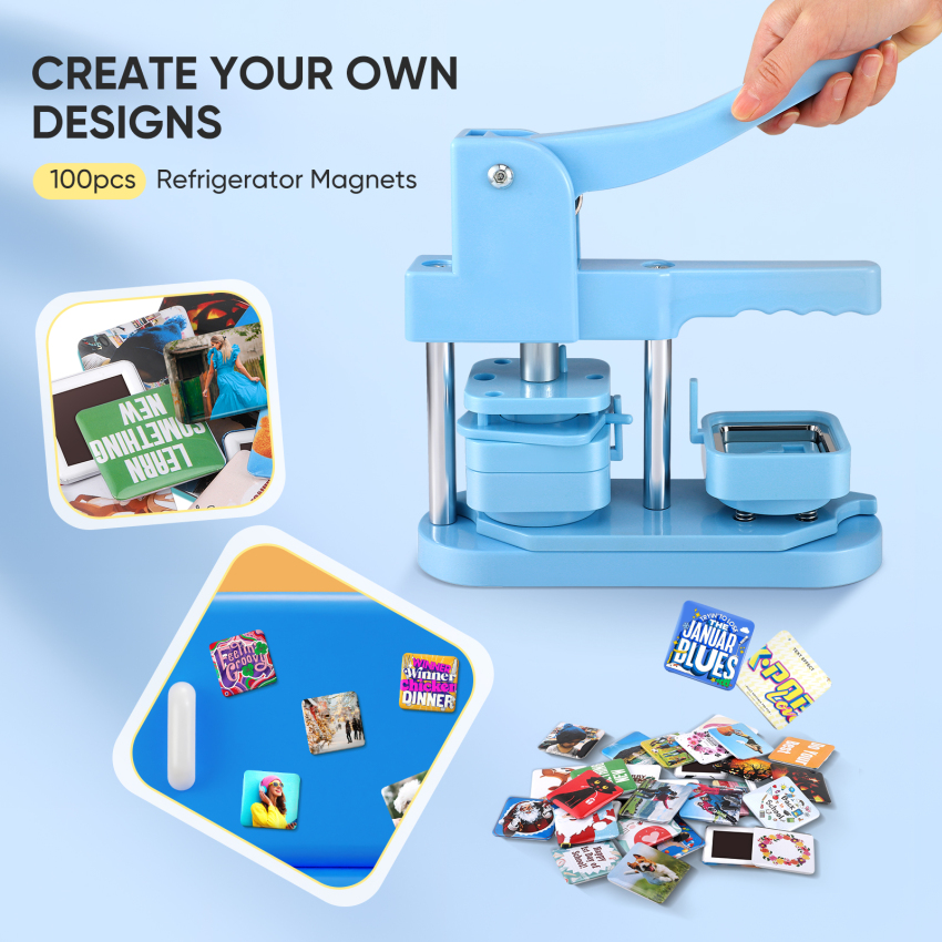 ⭐Local Warehouse+COD⭐ 50x50mm Square Refrigerator Badge Machine with ...