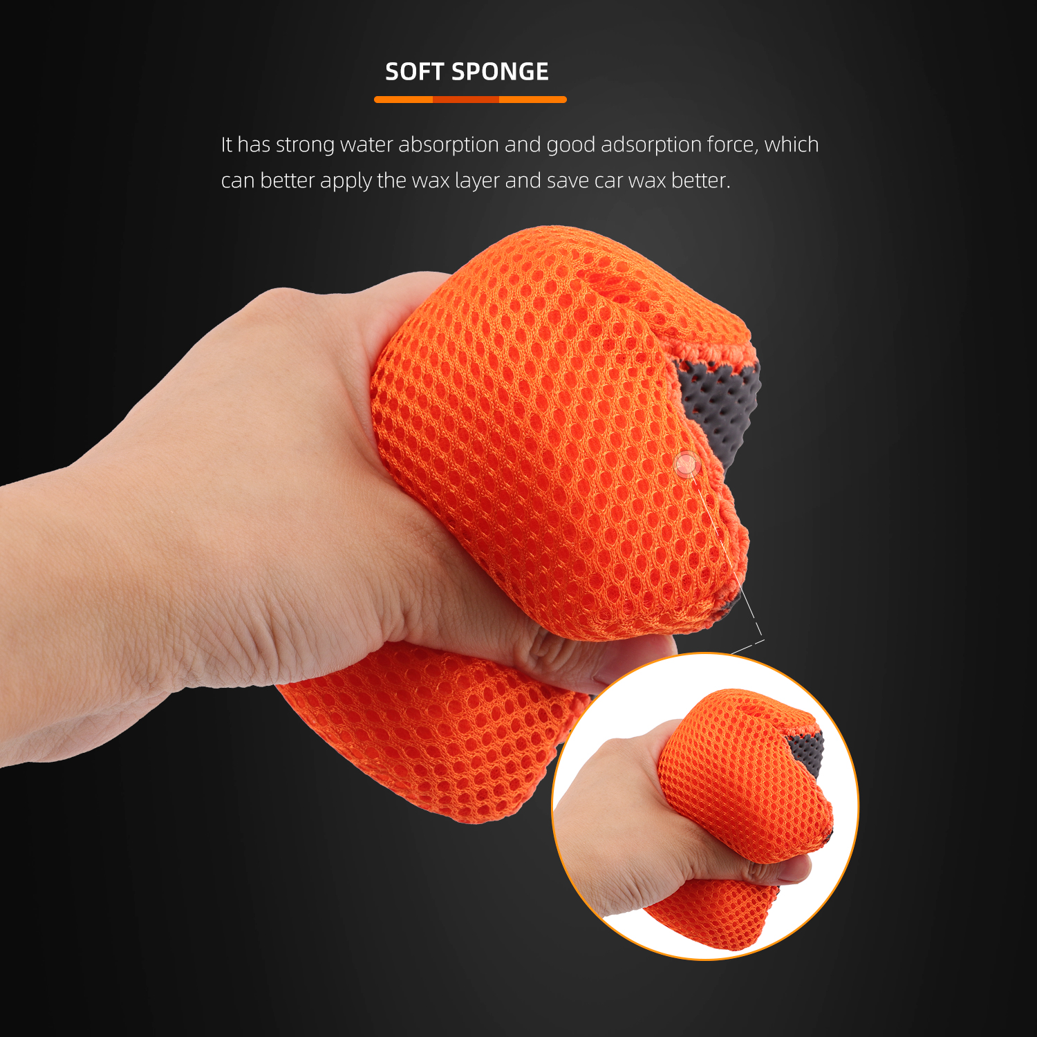 SPTA Ultra Clay Scrubber ,1Pc Clay Bar Sponge Deep Clean Glass,Premium ...