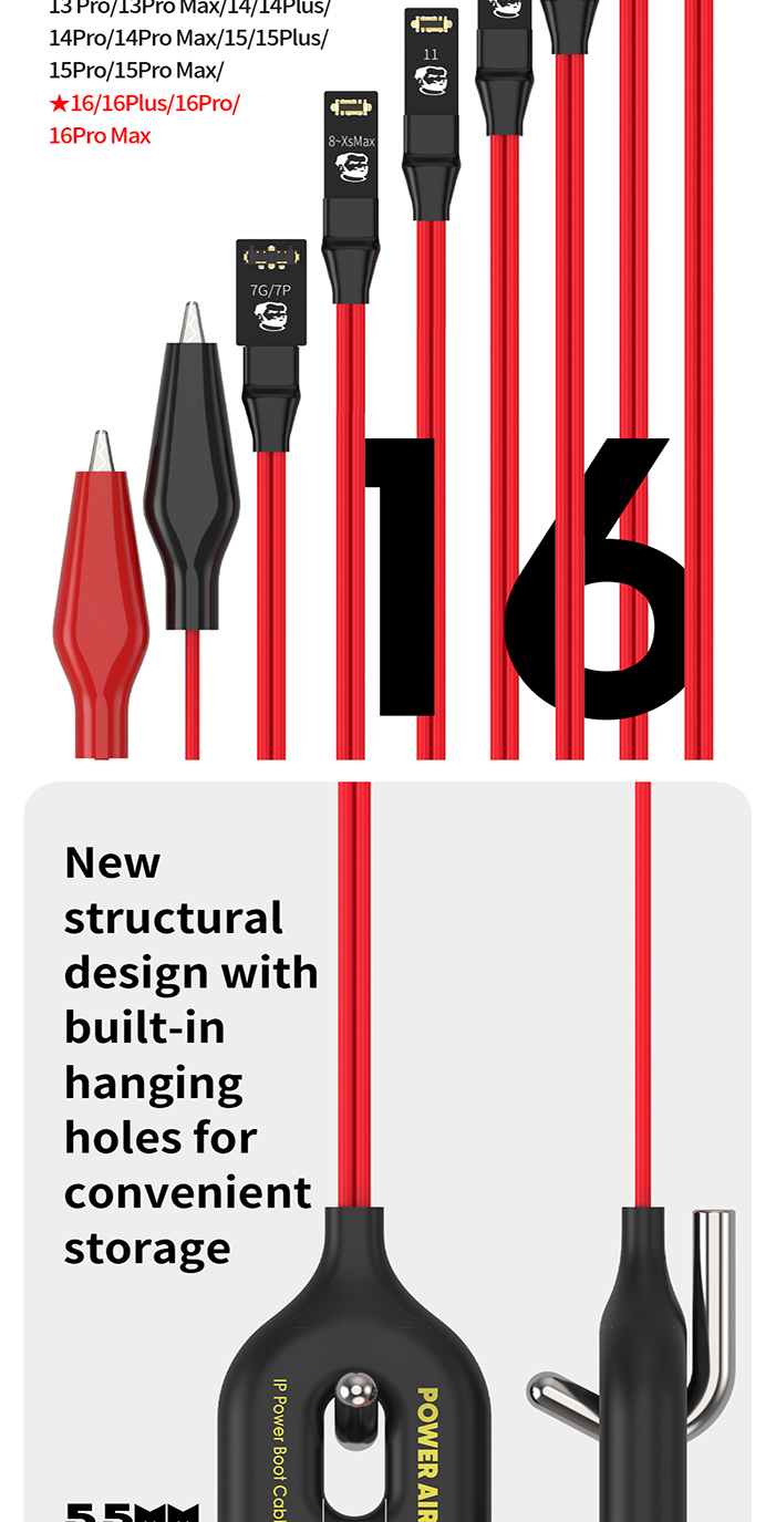 MECHANIC POWER AIR Power Boot Cable Suitable for IPhone 7-16Pro Max ...