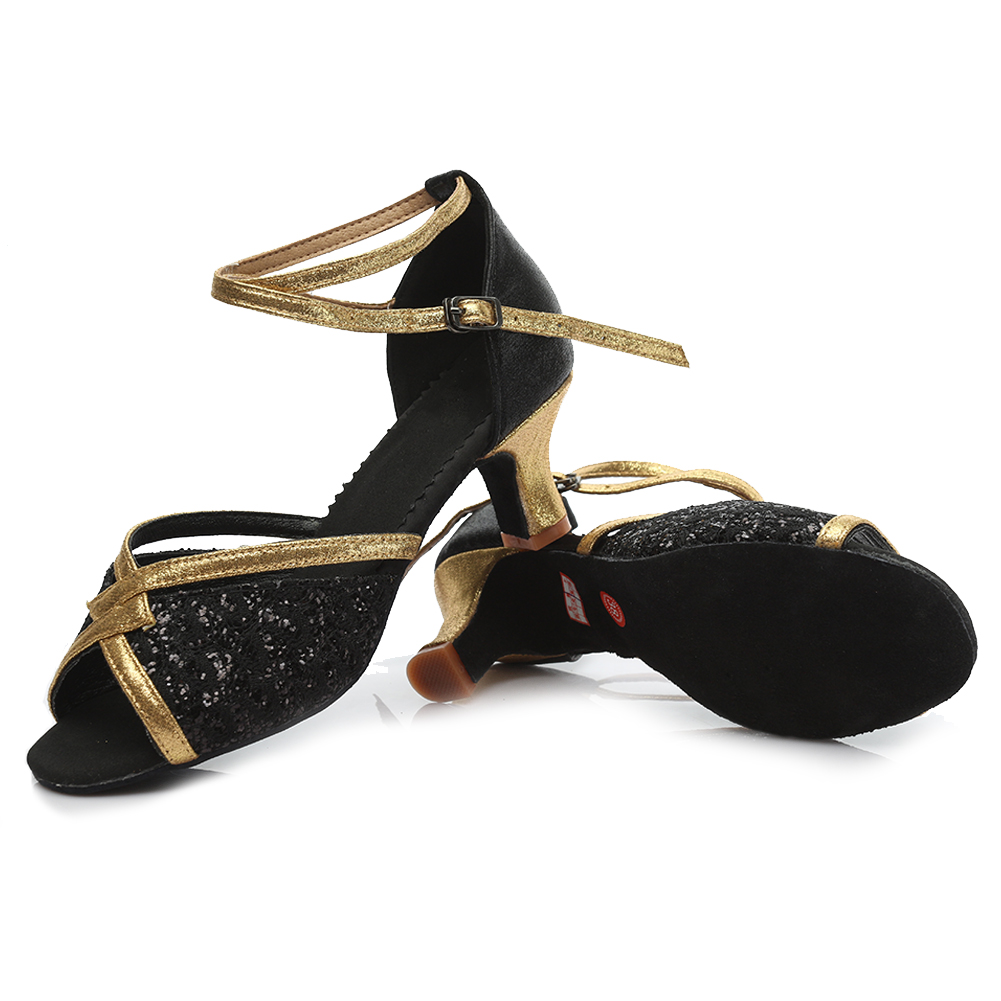 Women's Mid Heel Latin Salsa Dance Shoes Ballroom Dance Shoes Latin ...