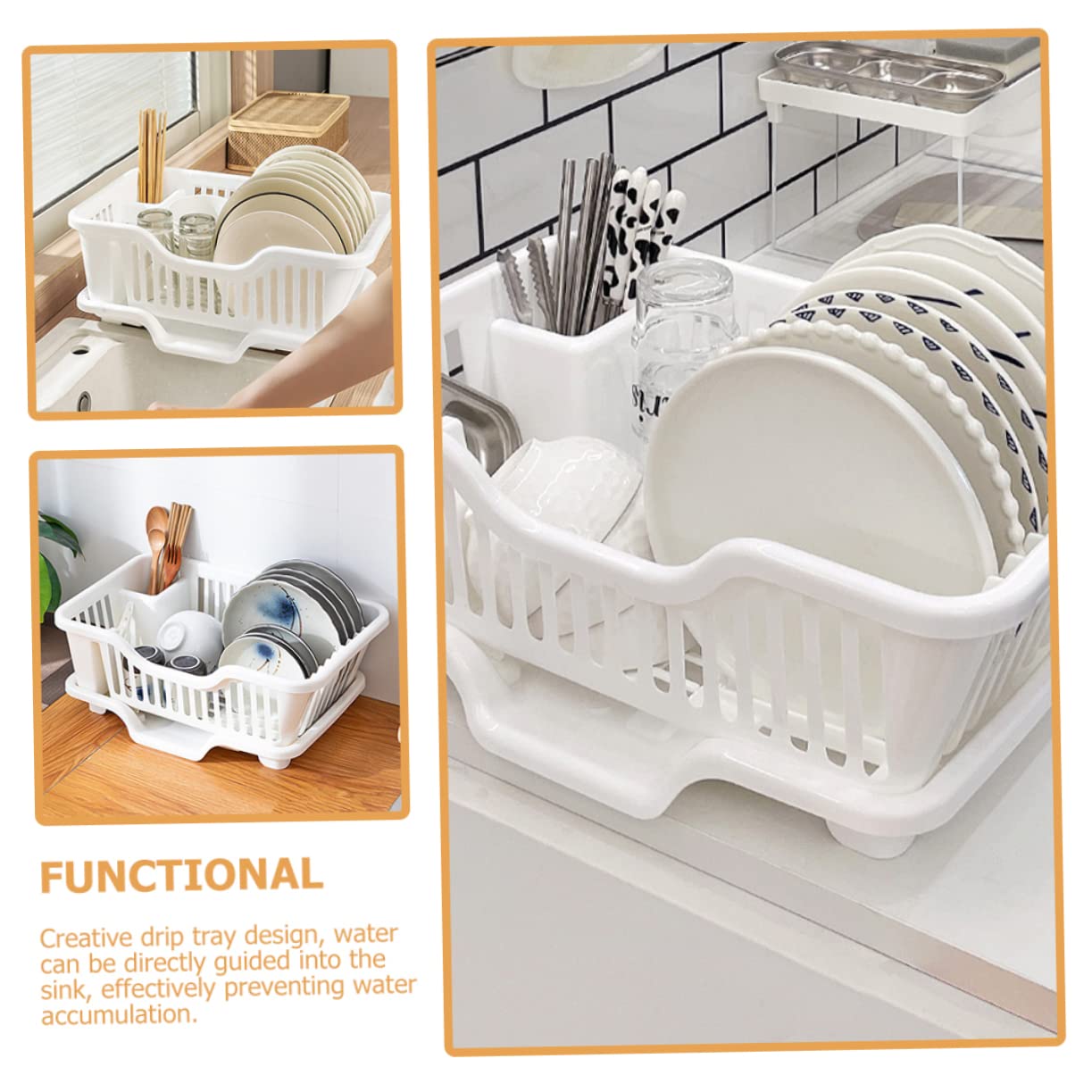 Plastic Drain Rack Kitchen Dish Drying Utensil Rack Sink Storage Rack ...