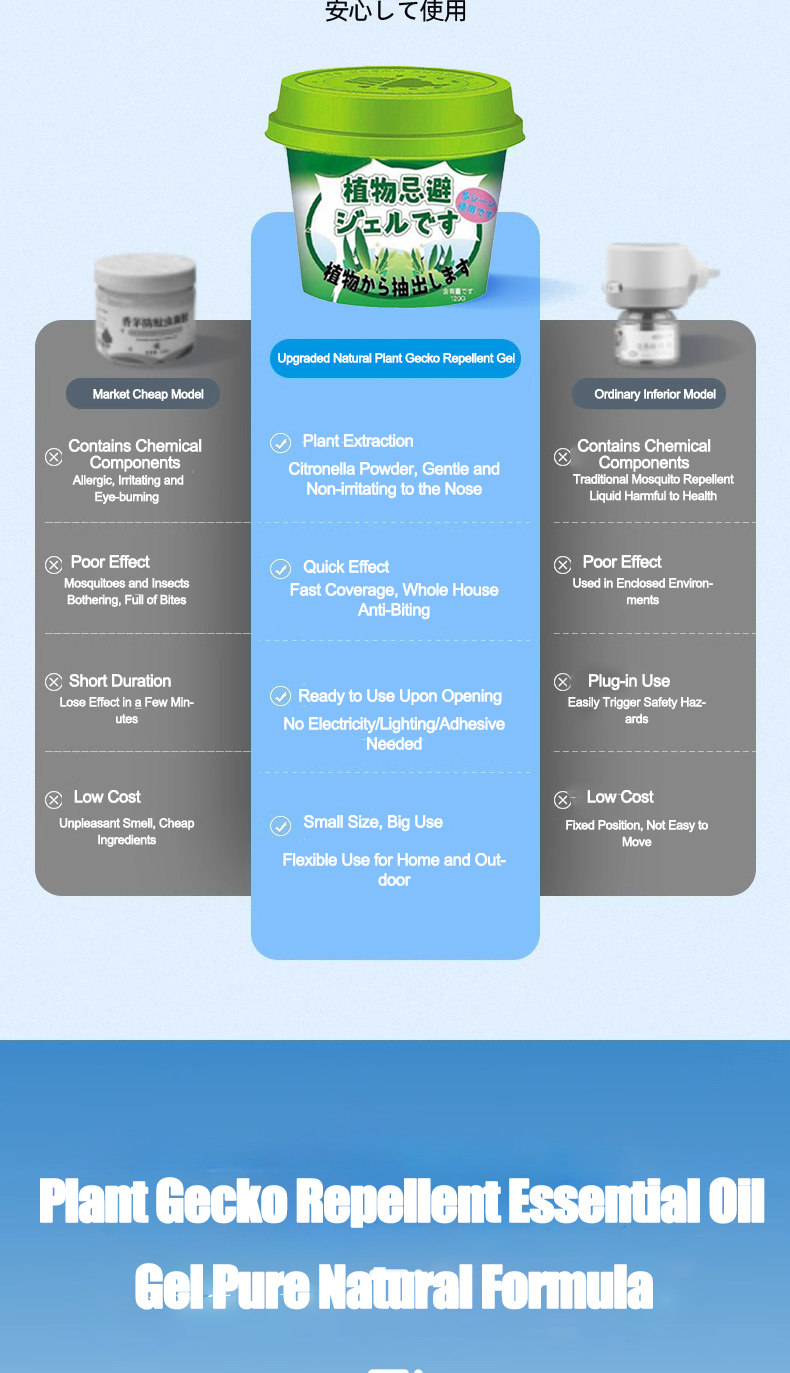 【🇲🇾Ready 𝗦𝗧𝗢𝗖𝗞】Japan Lizard repellent gel/Safe & Non-toxic Plant ...