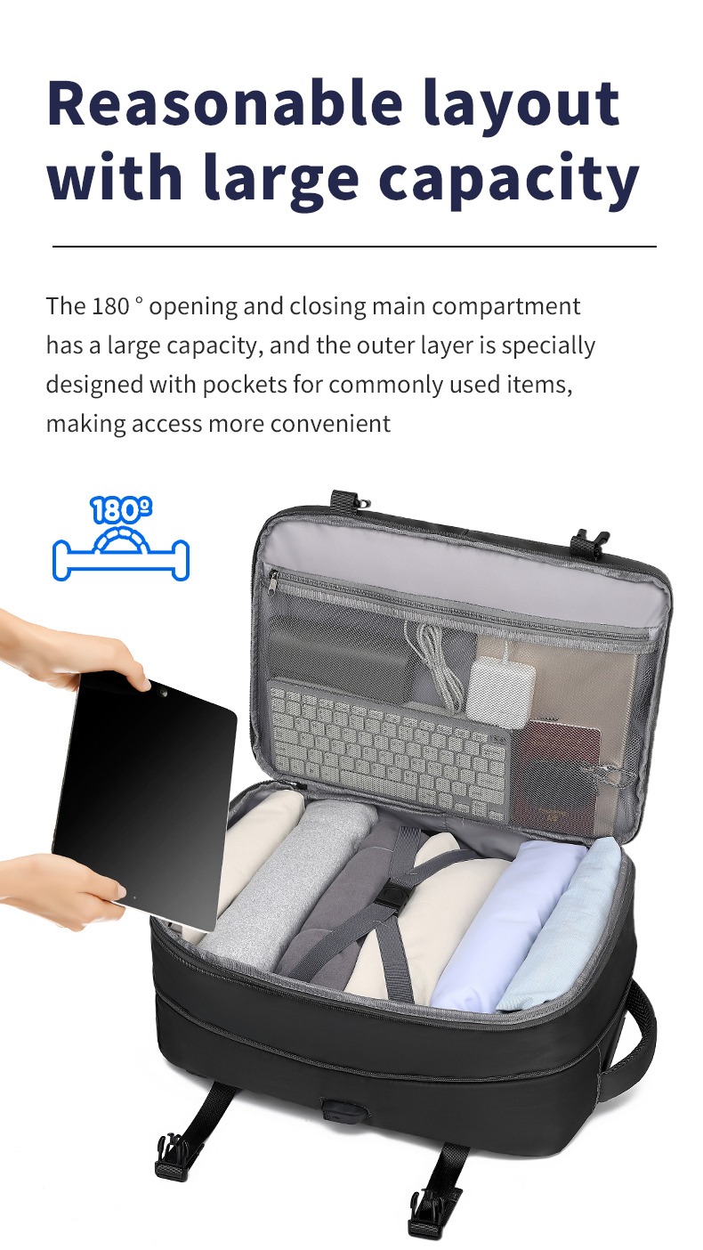 my available 40L travel backpack expandable Waterproof anti theft ...