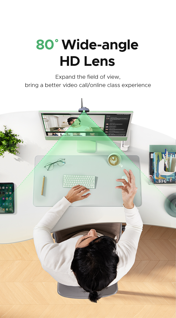 UGREEN Webcam with Microphone Computer USB External Camera 1080P 30FPS ...