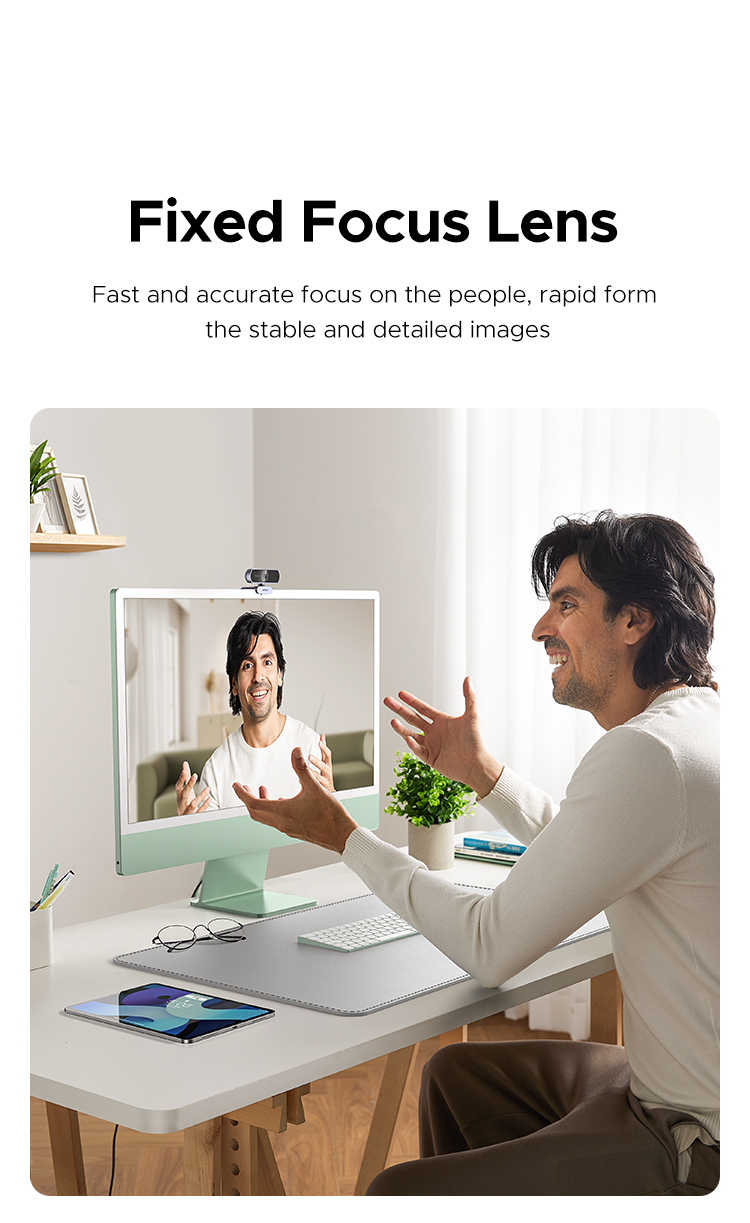 UGREEN Webcam with Microphone Computer USB External Camera 1080P 30FPS ...