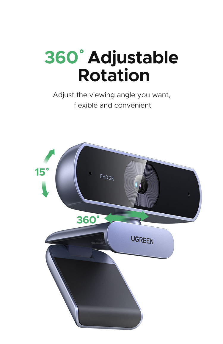 UGREEN Webcam with Microphone Computer USB External Camera 1080P 30FPS ...