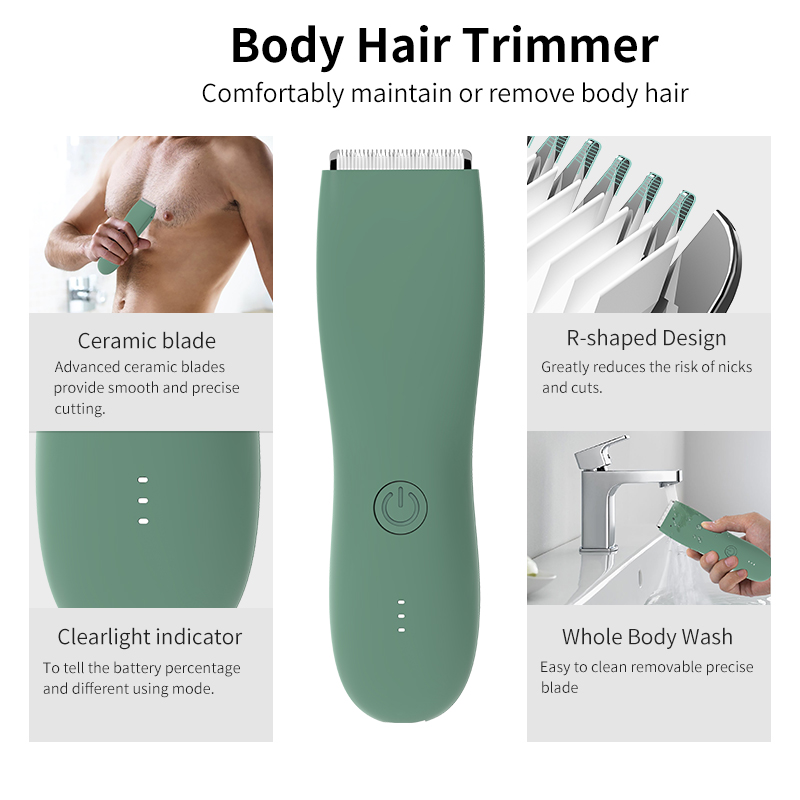 Men Women Body Hair Trimmer-No Scratches, No Cuts, No Razors, Belly ...