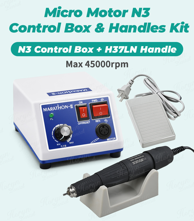 Dental Laboratory Micromotor Marathon N3 +35000 RPM Handpiece Dentistry ...