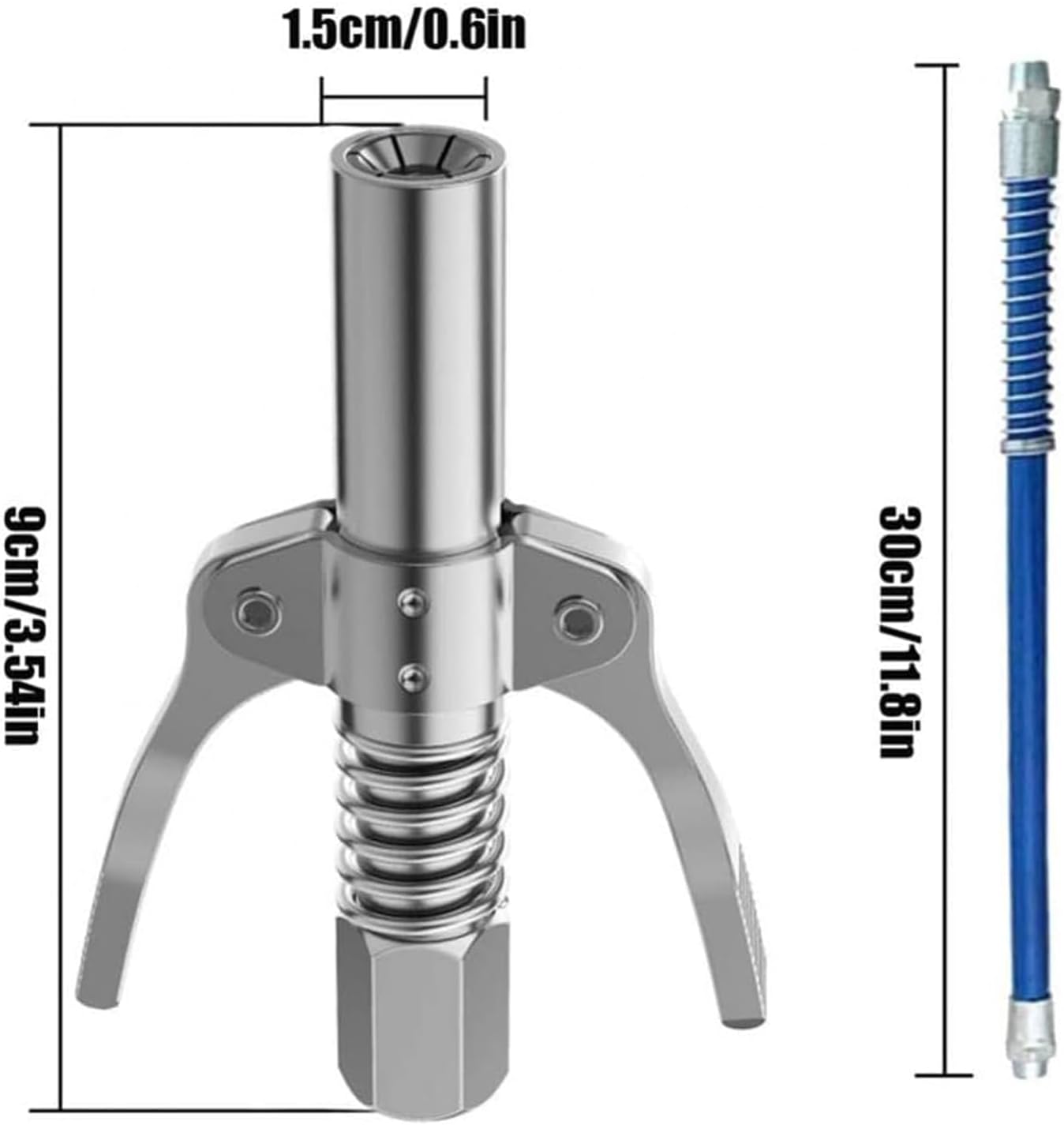 Grease Coupler,Heavy Duty, Quick to Lock and Release, Stainless Steel ...