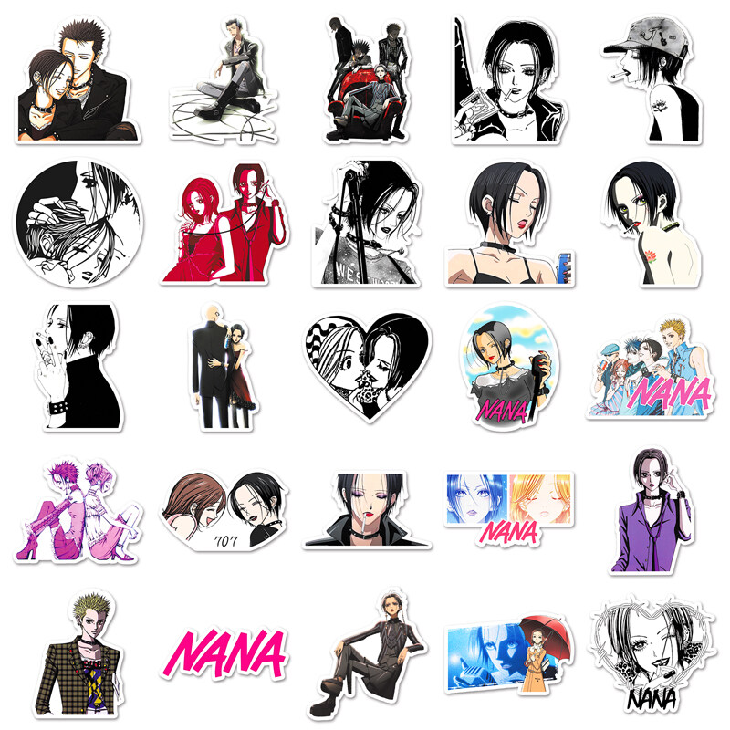 50Pcs NANA Anime Sticker Skateboard Fridge Guitar Laptop Motorcycle ...