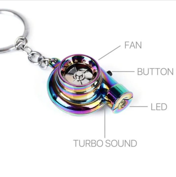 Local delivery+COD Car Metal Keyring Sound Turbo Key Sleeve Bearing ...