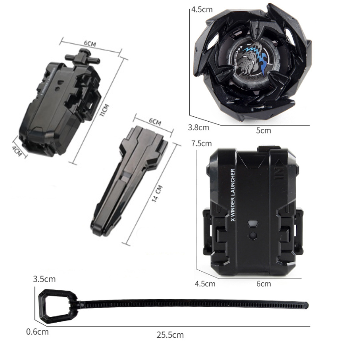 Exclusive Beyblade X BX-01 Dran Sword Black Xtreme with Launcher Grip ...
