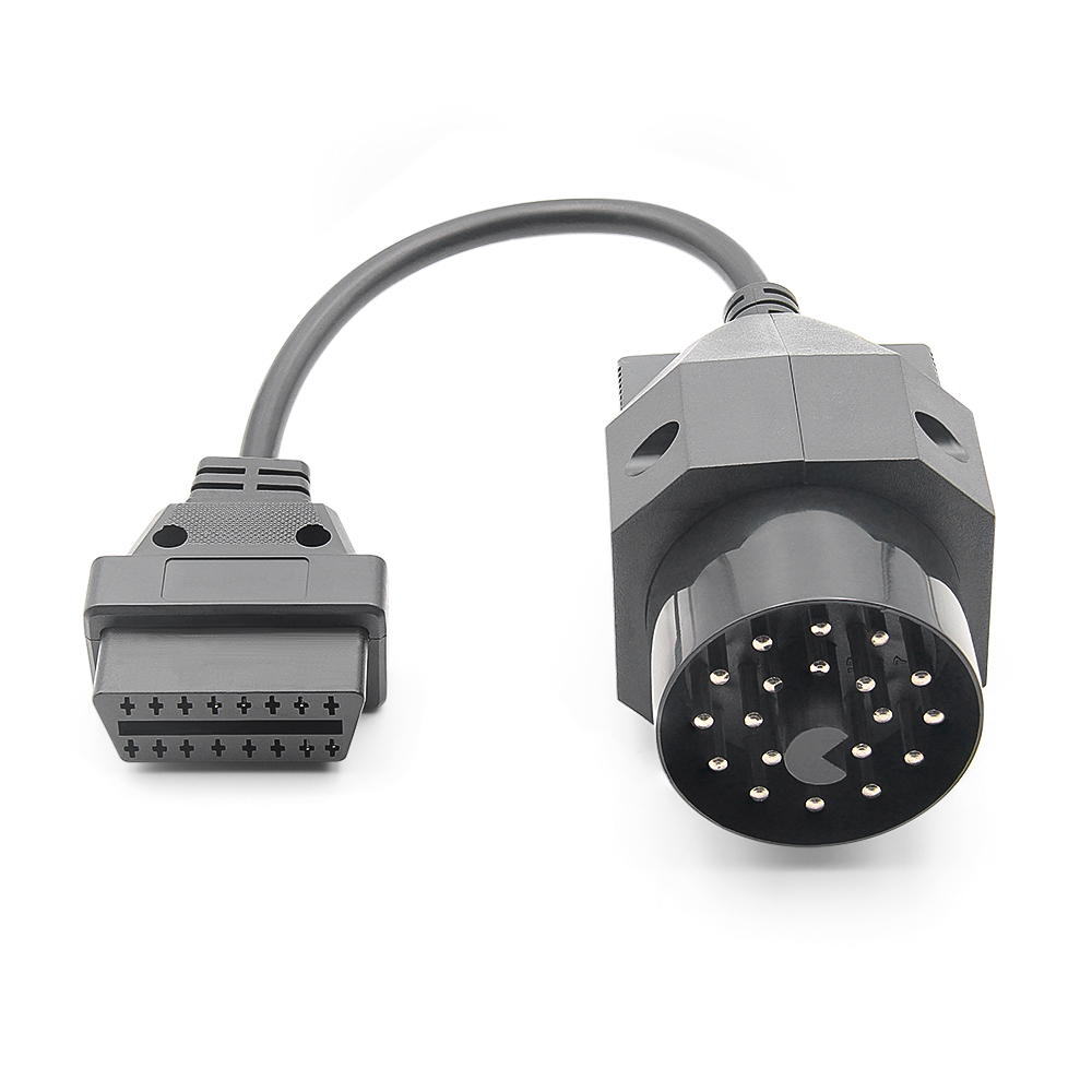 Automotive OBD II 2 16 Pin Adapter OBD2 16Pin Female To OBD1 Round 20 ...