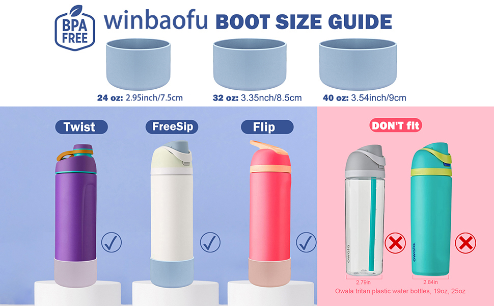 24oz owala boot 7.5cm stanley boot Silicone Water Bottle Boot Anti-Slip ...