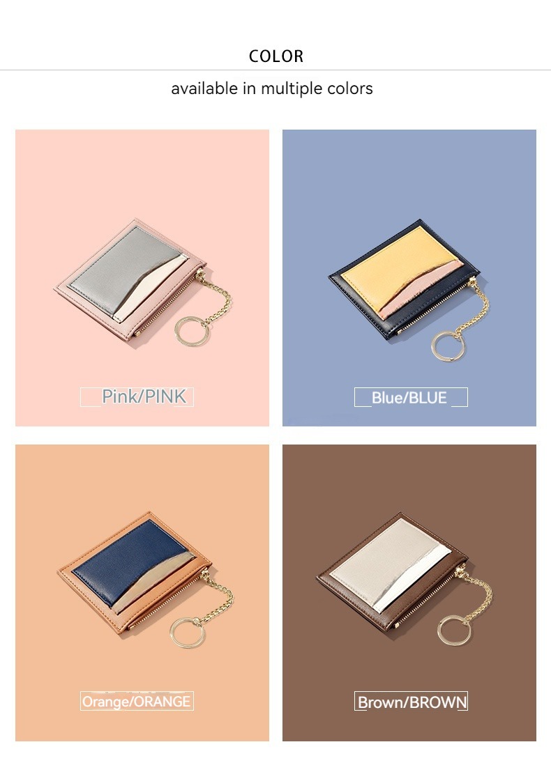 Women Korean-style Short Wallet Multi-card Zipper Card Holder Wallet 3 ...