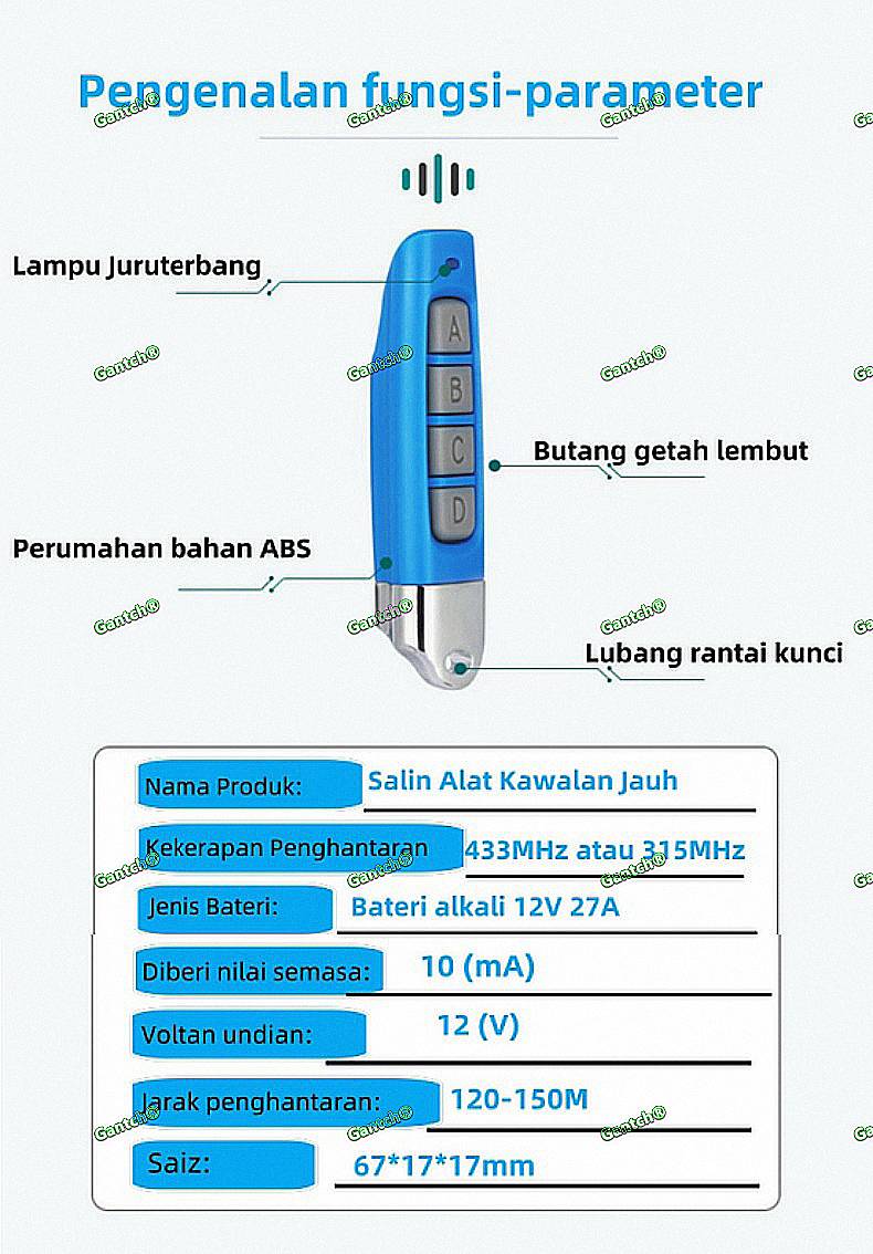 remote control Remote Gate Control Alarm Copier Clone Duplicator 433mhz ...