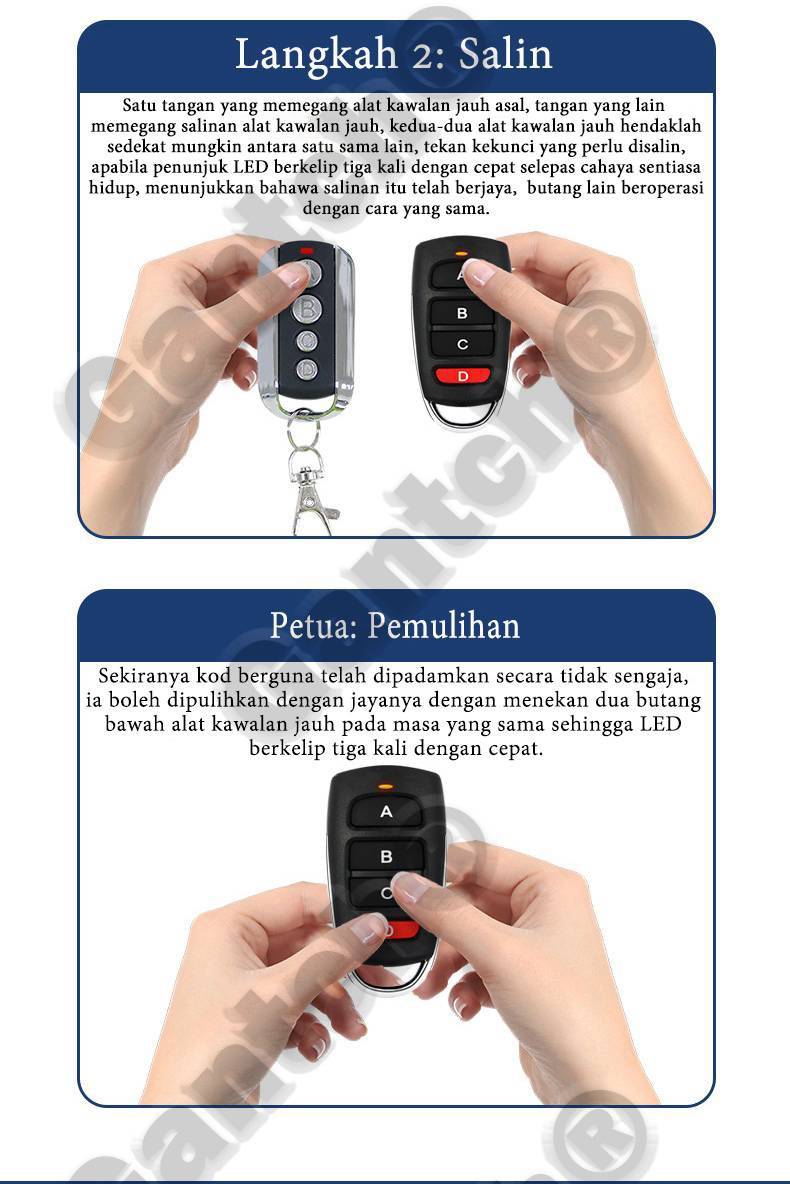 Universal Remote Control 433mhz Copy Code 4 Channel Grabber Cloning ...