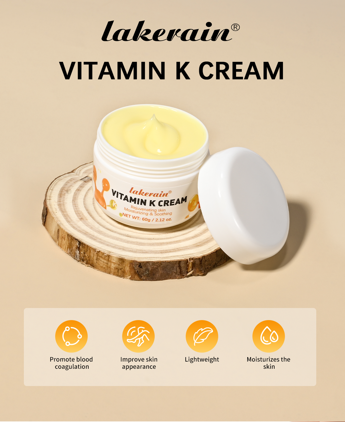 Lakerain Vitamin K Cream,Varicose Veins Miracle Cream,Soothes ...