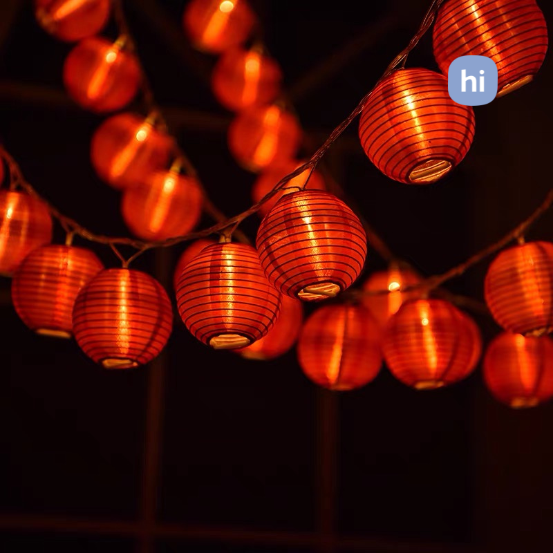 HI HOMES 2025 Solar Powered Chinese New Year Lantern Festival Led Light ...