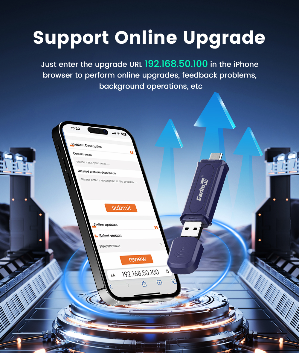 CarlinKit MINI SE Pro 2-in-1 Wireless CarPlay Wireless Android Auto ...