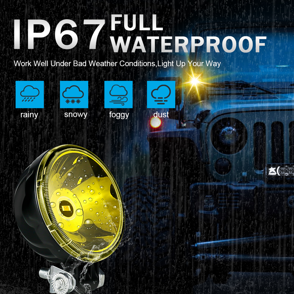 Nlpearl 2Pcs 3 Inch LED Work Light Bar Round High Power Spotlight ...