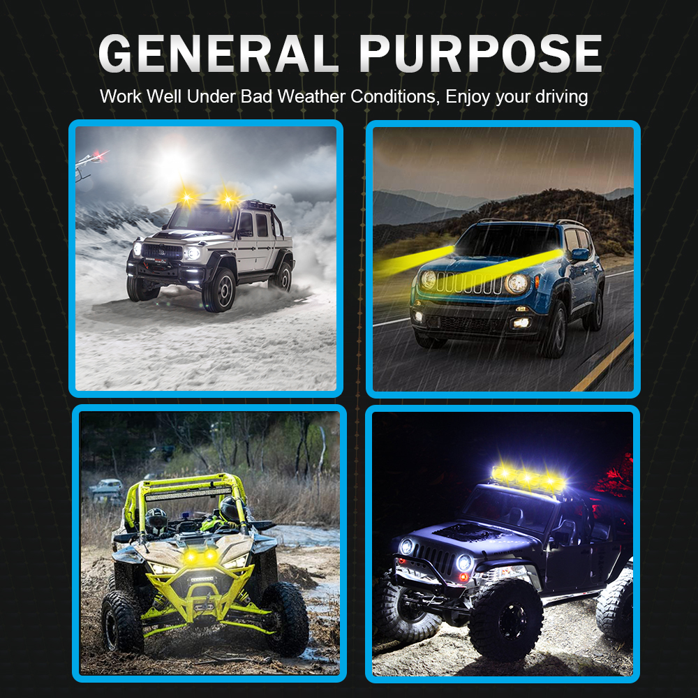 Nlpearl 2Pcs 3 Inch LED Work Light Bar Round High Power Spotlight ...