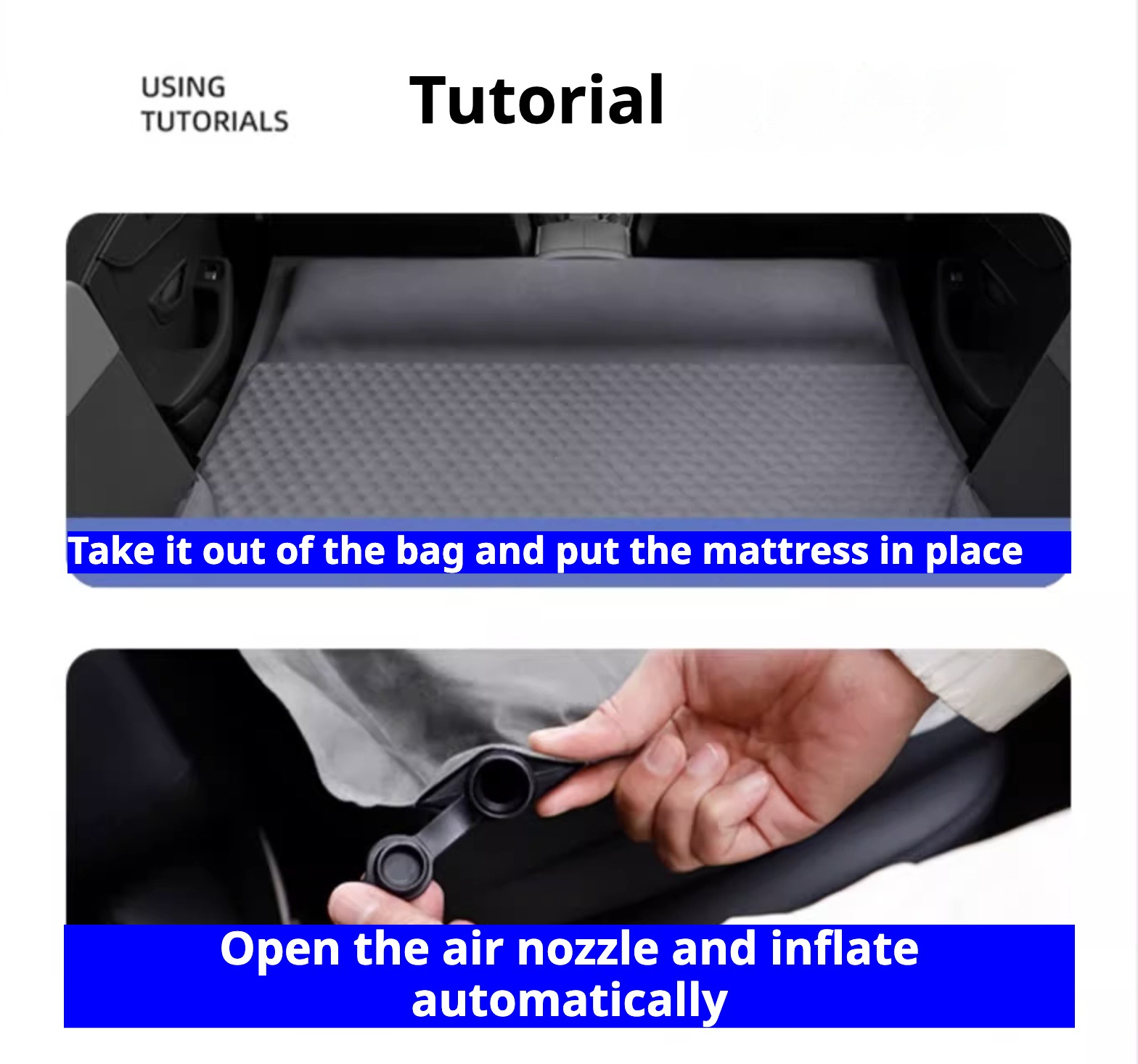 Byd sealion 7/m6 Ultra-soft suede car auto-inflation air mattress car ...