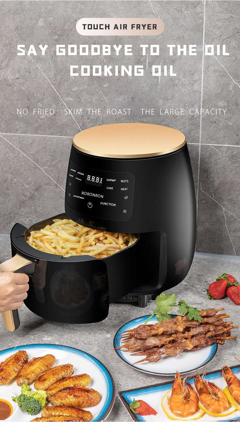 6L Air Fryer 1200W Intelligent Timing Electric Hot Deep Air Fryer 220V ...