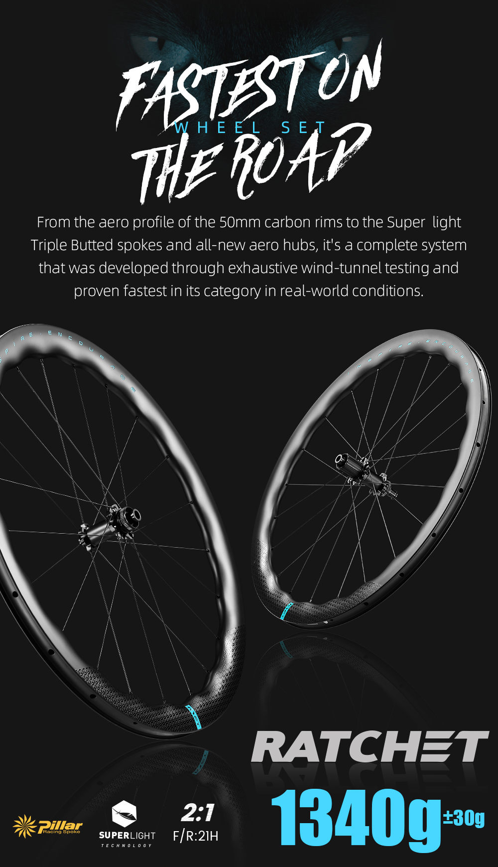 RYET 700C Super Llight Road Carbon Wheels Sinusoidal Bicycle Rimsets ...