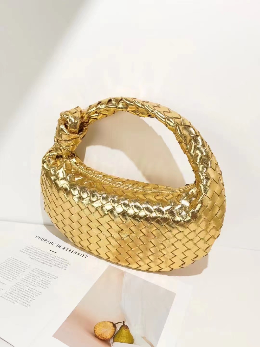 Classical Vintage Brand Luxury Style Knot Handbag Woven Shoulder Women ...
