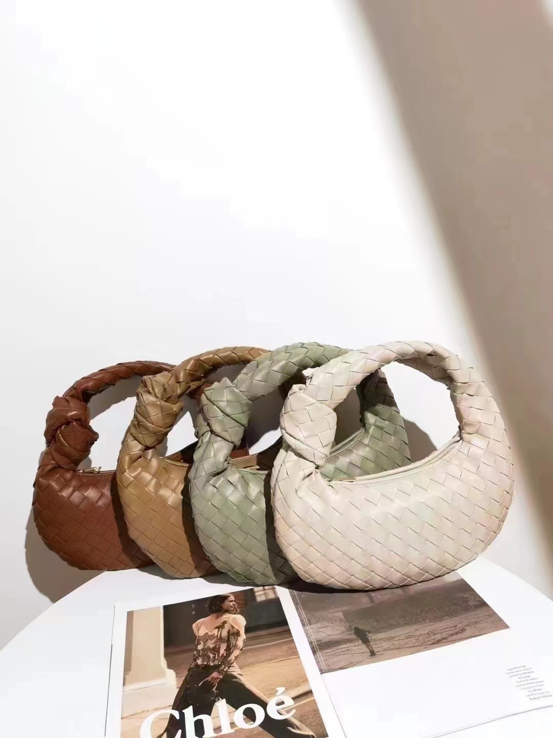 Classical Vintage Brand Luxury Style Knot Handbag Woven Shoulder Women ...