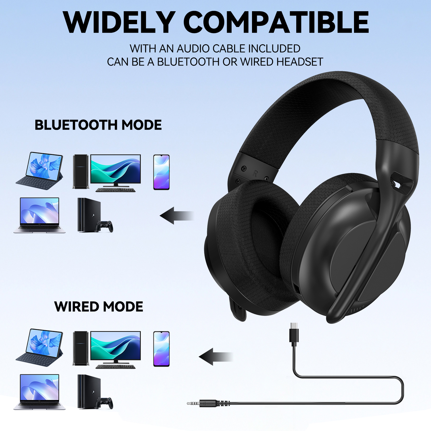 SPRISE S20 Bluetooth Headphone Wireless Lightweight Noise Cancelling ...
