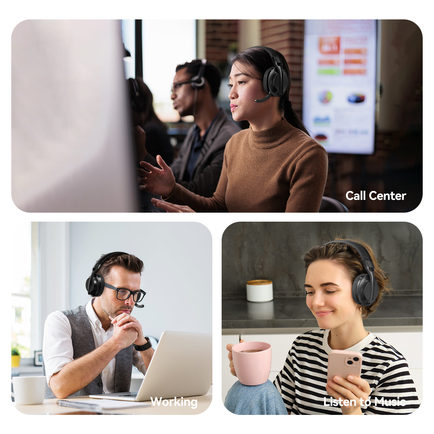 SPRISE S20 Bluetooth Headphone Wireless Lightweight Noise Cancelling ...