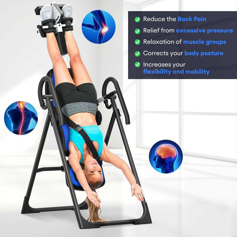 OneTwoFit Foldable Adjustable Handstand Machine Inversion Table 360 ...