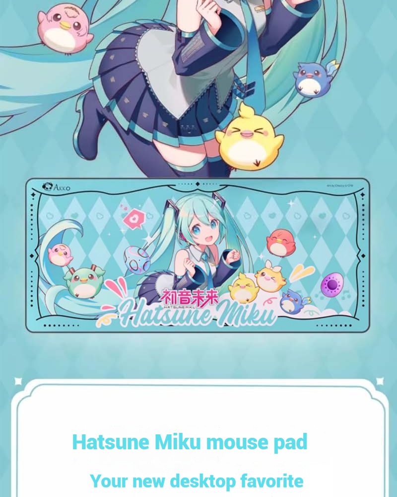AKKO Mouse Pad Hatsune Miku IP Large mouse pad Table pad 900x400 x 4mm ...