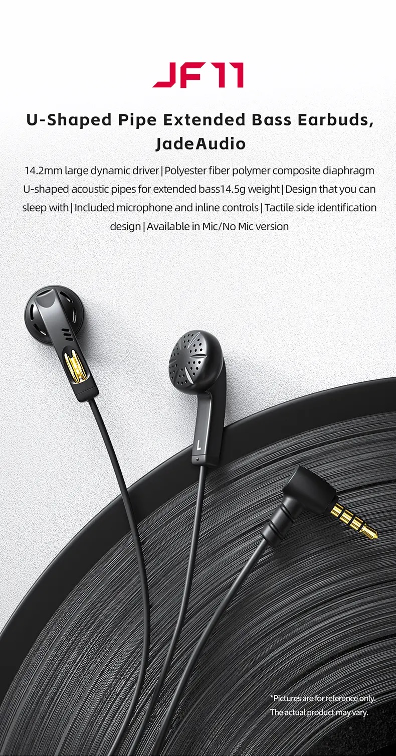 JadeAudio/FiiO JF11 U-shaped HIFI Game Earbud 14.2mm Dynamic Driver Wired Headset Bass Earphone ...