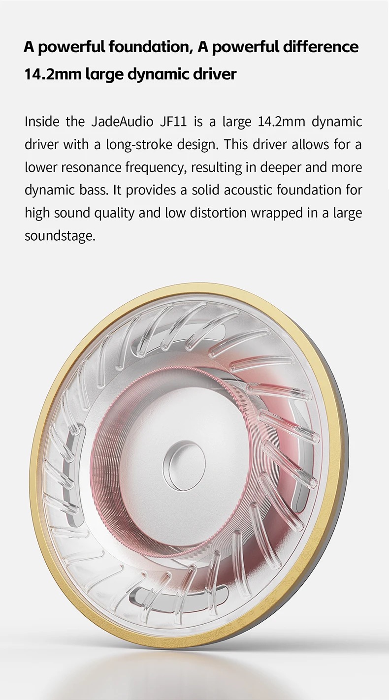 JadeAudio/FiiO JF11 U-shaped HIFI Game Earbud 14.2mm Dynamic Driver ...