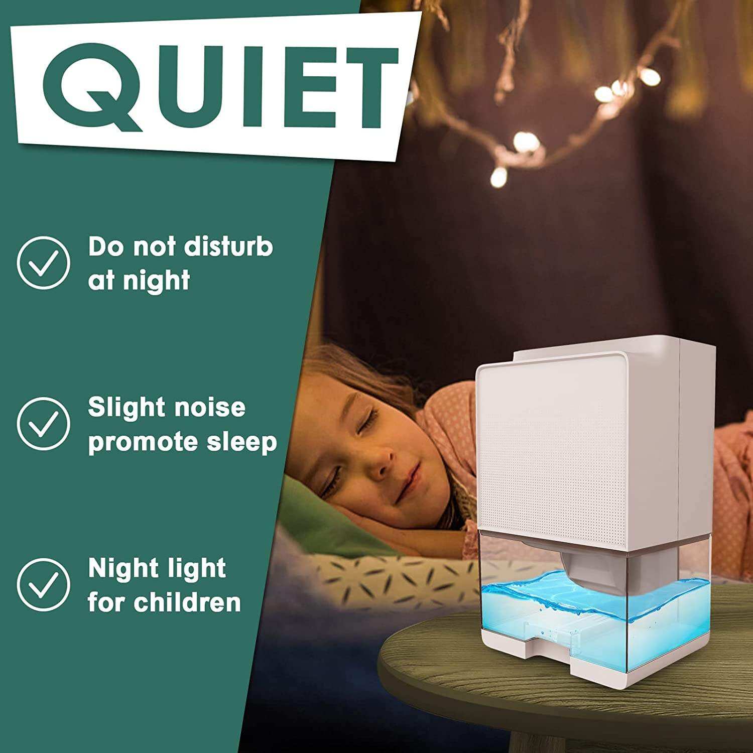 KDA Fresh Air Dehumidifier Air Purifier Automatic Home Bedroom Mini ...