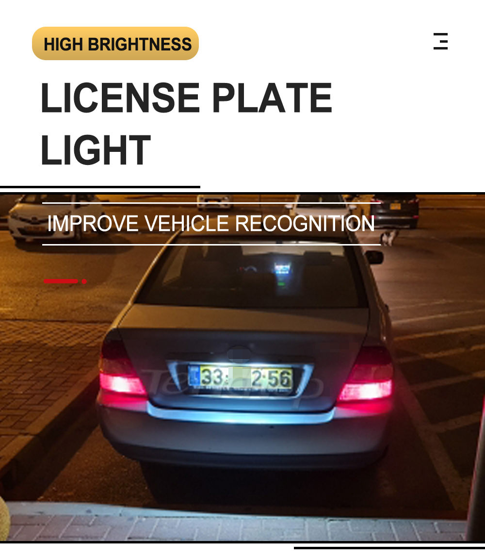 2pcsTOYOTA PREVIA ALTIS WISH VIOS ALPHARD dedicated LED license ...