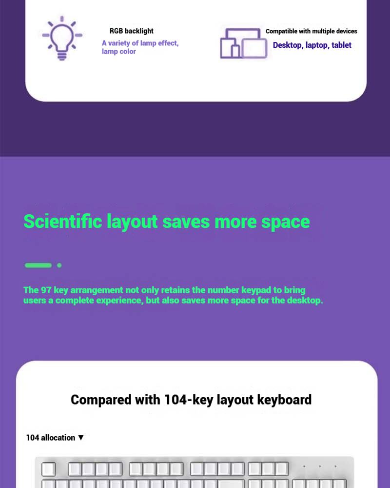 Zornher ZH980 EV001 Wireless three-mode connection full key no impact custom keyboard | Shopee ...