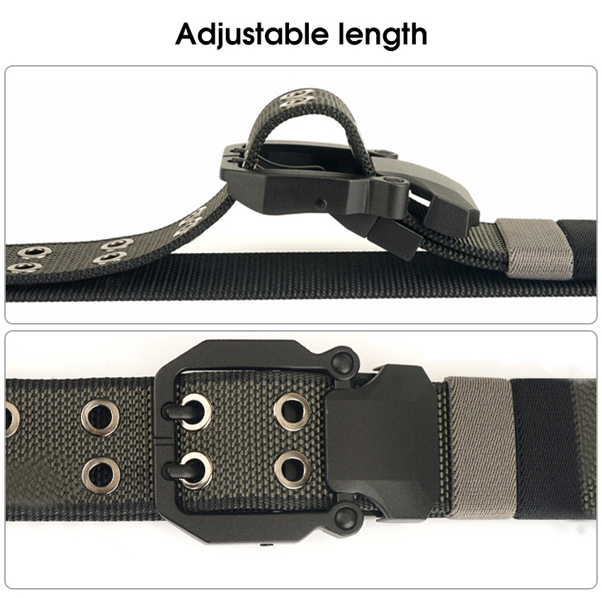 MENSPE Men Belt Outdoor Tactical Belt Double-Sided Use Adjustable Belt ...