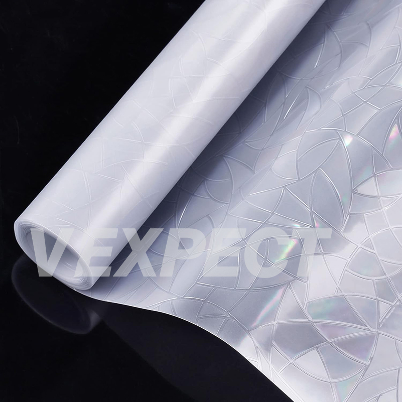 Window Privacy Film Sticker Rainbow Static Cling Stained Glass Window ...